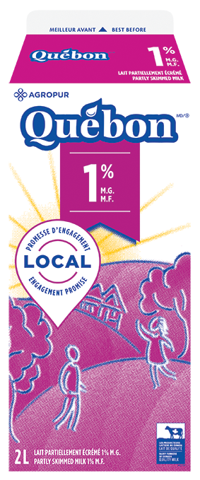 Lait blanc 1 % | Québon